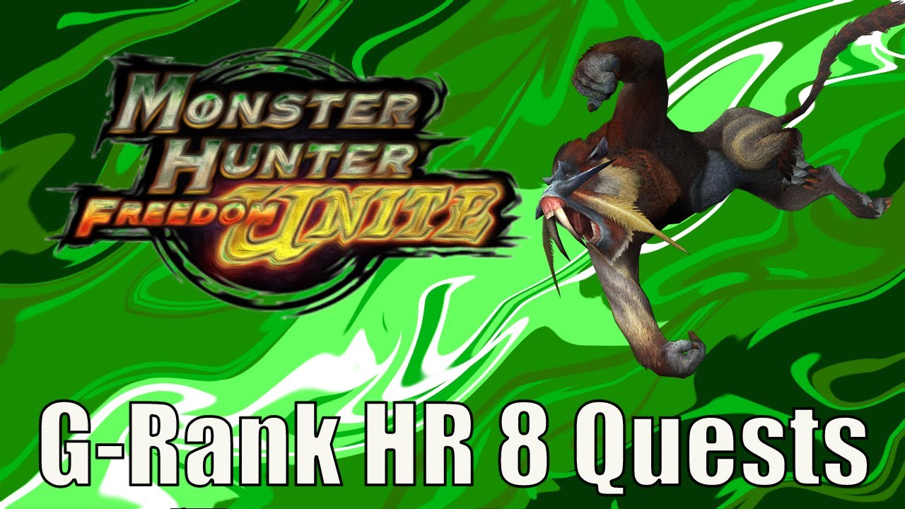 #21 [MHFU | MHP2ndG] G - Rank HR 8 Key Quests - YouTube