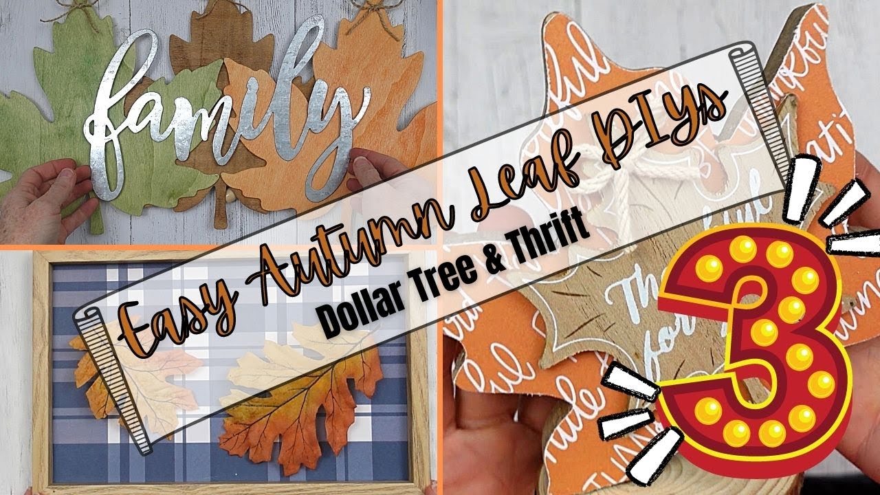 3 Easy Fall Sign DIYs - Autumn Leaf Crafts - Fall 2021 - YouTube