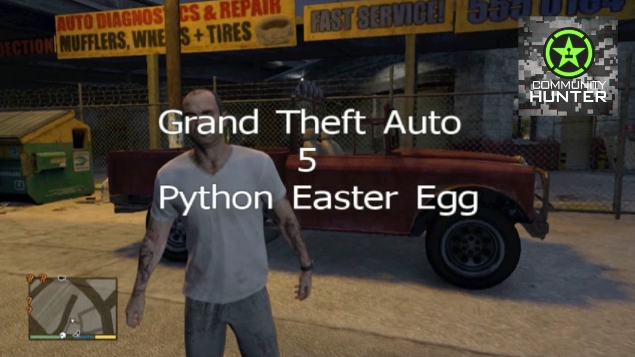 Grand Theft Auto V - Python Easter Egg - YouTube
