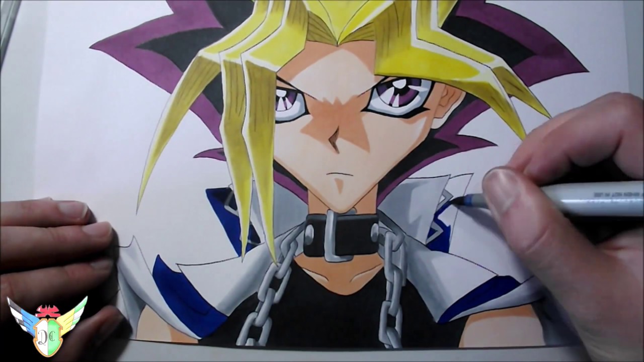 Speed draw Yami Yugi from Yu-Gi-Oh! - YouTube