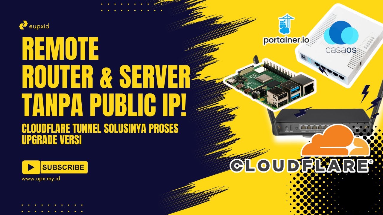 🌐 Remote Router & Server Tanpa Public IP! Cloudflare Tunnel SOLUSINYA ...