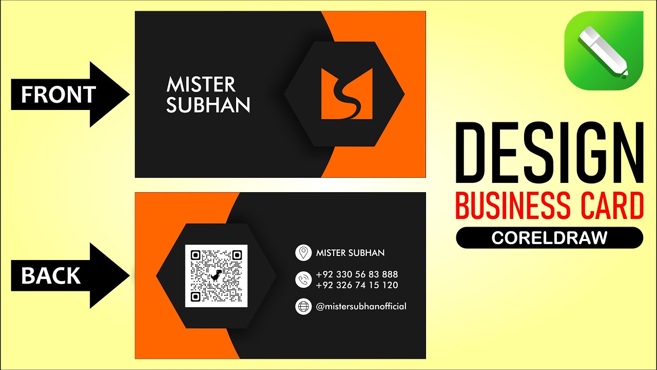 How to Design Business Card in CorelDraw Urdu/ हिंदी | Visiting Card ...