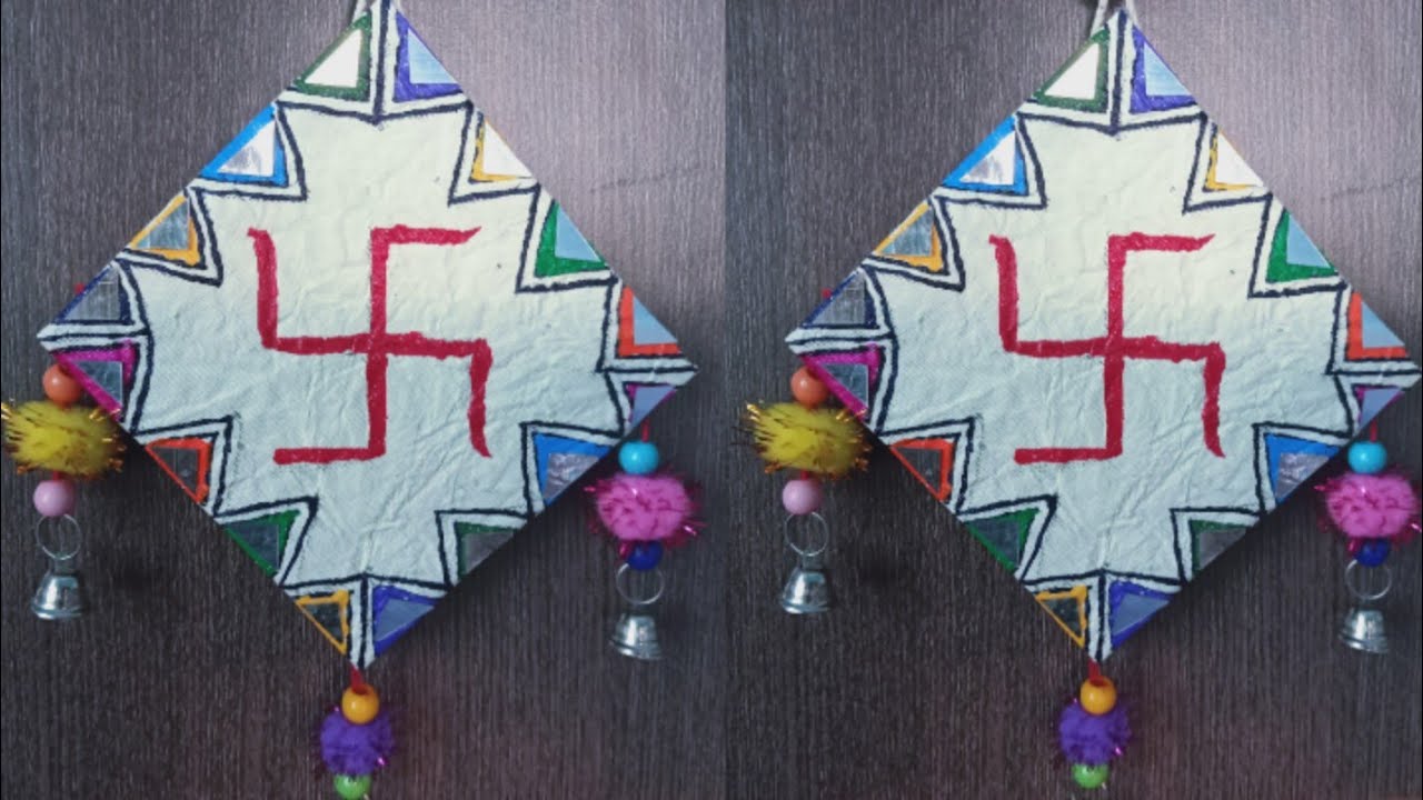 Easy Swastik Making Idea || Handmade Crafting || HIndu Decoration ...