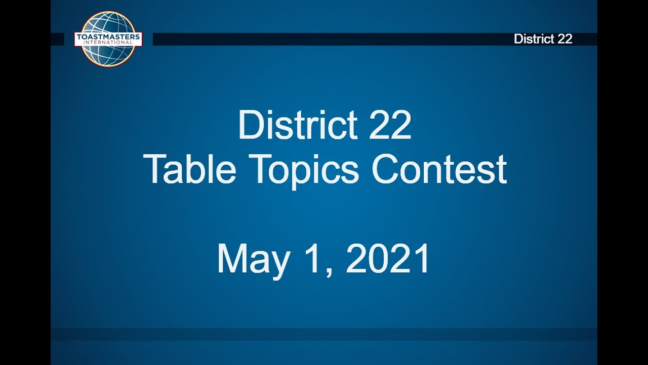 Table Topics Contest - May 1, 2021 - YouTube