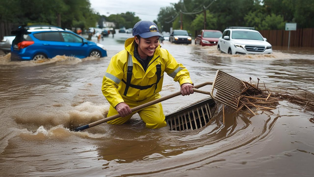 Massive Clog Removed After Rainstorm Flood! - YouTube