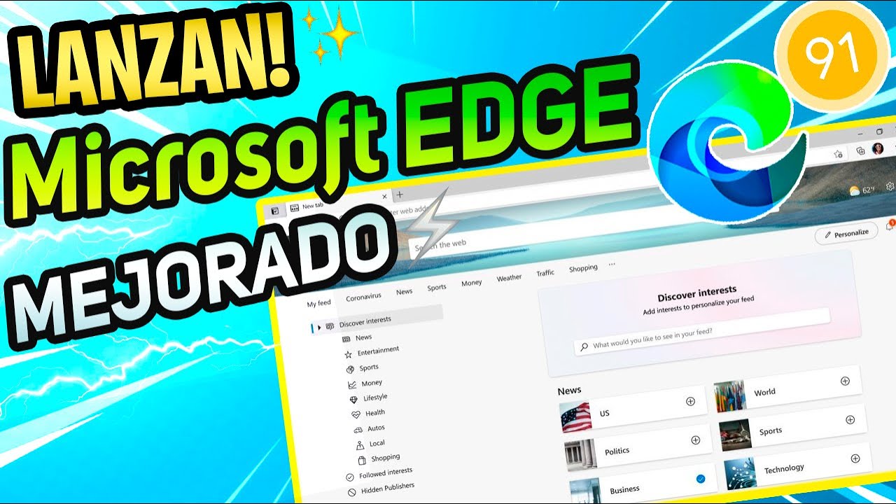 ACTUALIZA⚡ Microsoft EDGE 91 Nueva VERSION / NAVEGADOR Más RAPIDO para ...