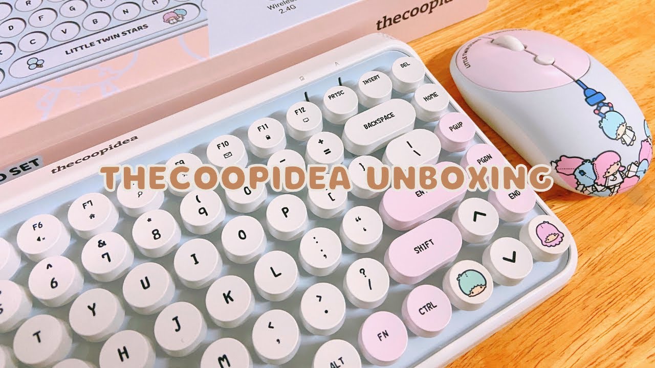 Thecoopidea Little Twin Stars Tappy Wireless Keyboard & Mouse Set ...