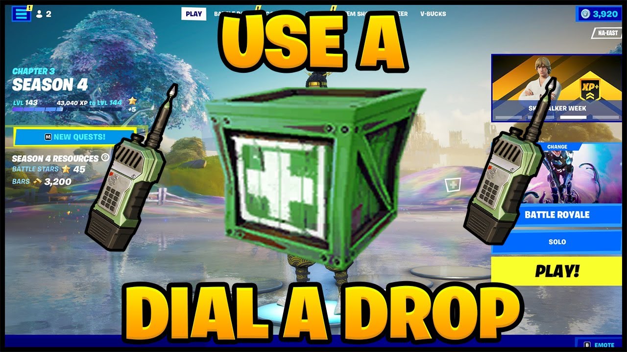 Use a Dial a Drop (Nonexistent) in Fortnite - YouTube