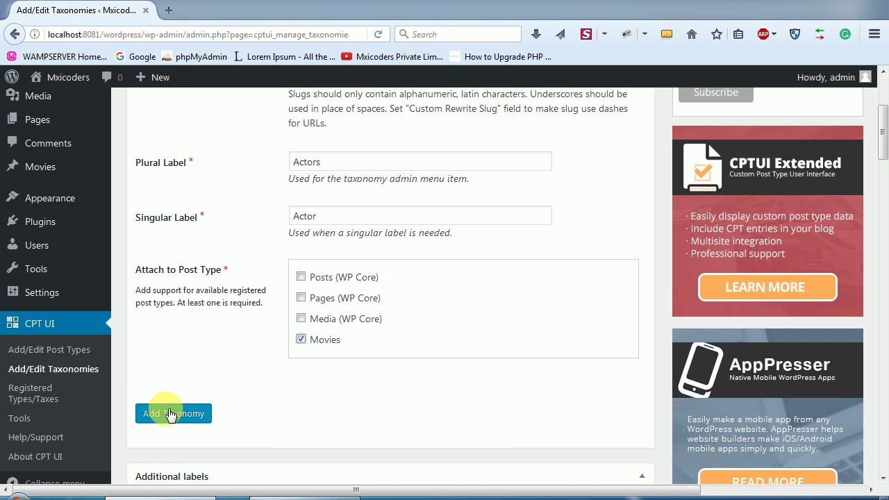 How To Create Custom Post Types And Taxonomies In WordPress YouTube How To Create Custom Post Types And Taxonomies In WordPress YouTube