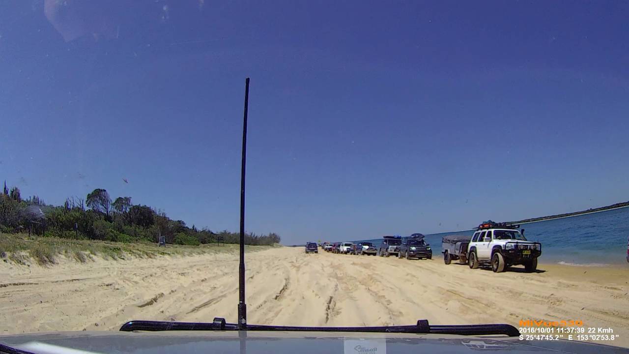 Fraser Island - leaving the ferry at inskip point - YouTube
