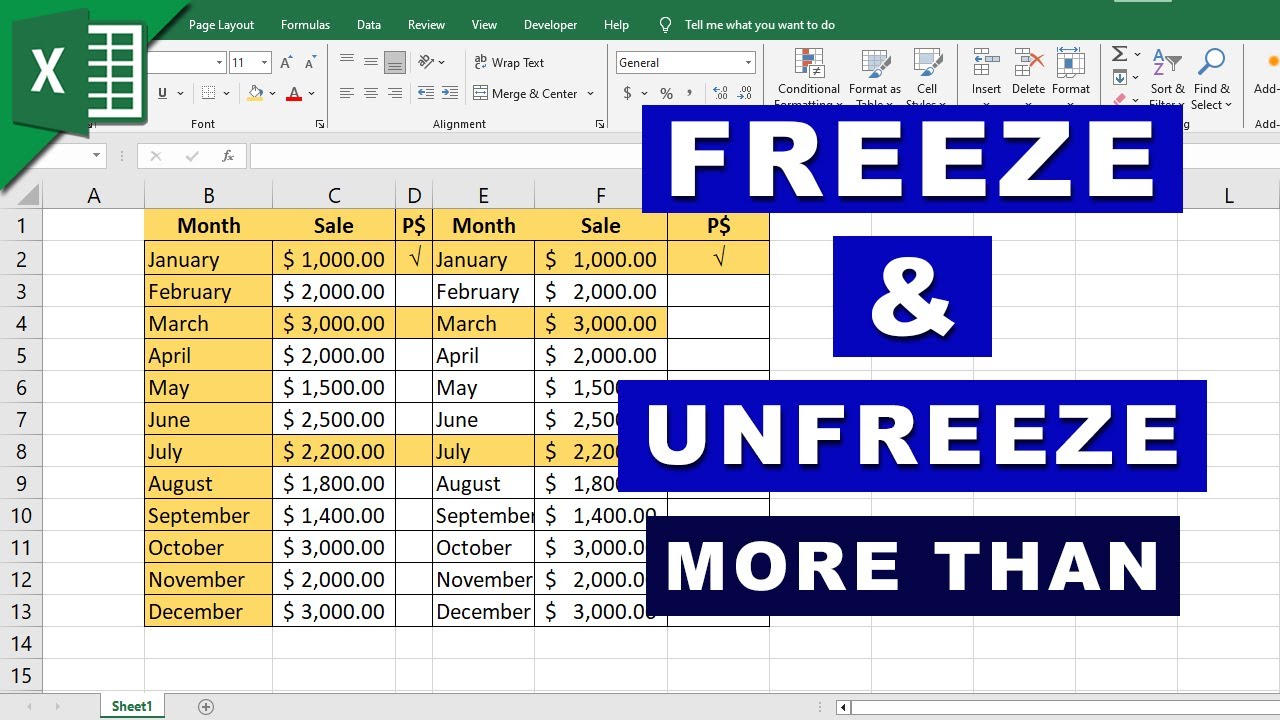 How To Freeze And Unfreeze More Than One Row In Excel YouTube How To Freeze And Unfreeze More Than One Row In Excel YouTube