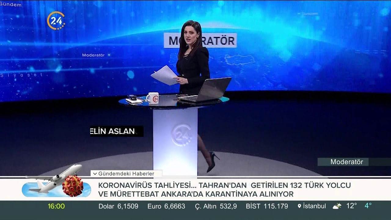 24 TV MODERATÖR HELİN ASLAN 25.02.2020 - YouTube