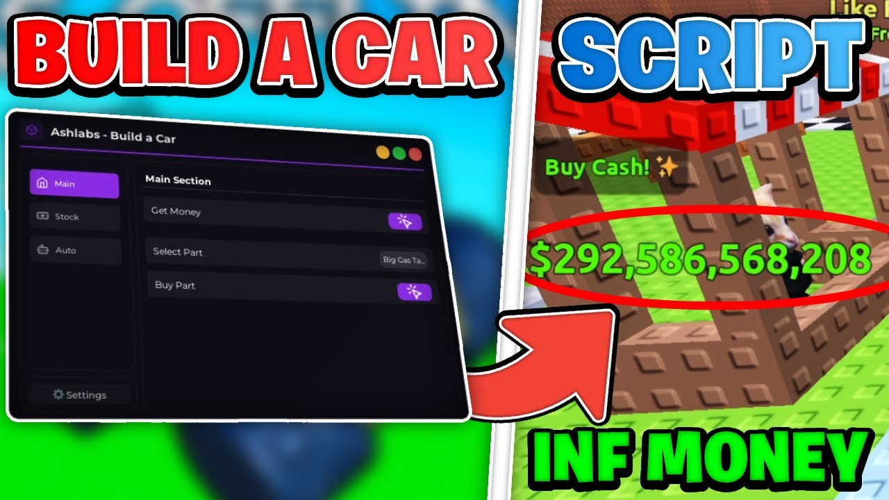 NEW! | Roblox 🚗 Build a Car SCRIPT - INF Money - MORE! - YouTube