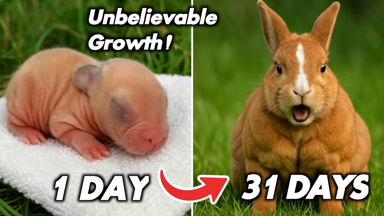 Before & After Rabbit Growing Up. Incredible Animals Transformations ...