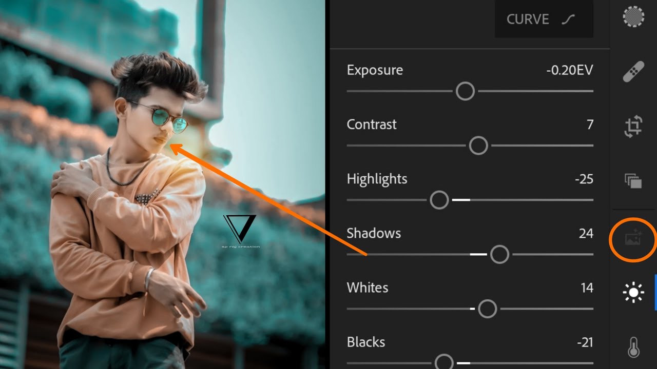 Lightroom Auto Retching | Face Retching || How To Blue Tone Effect ...