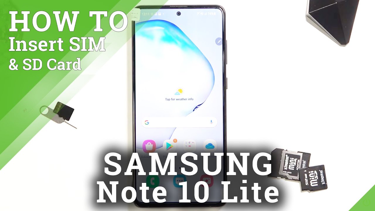 How to Insert SIM Card and Micro SD Card in Samsung Galaxy Note 10 Lite ...