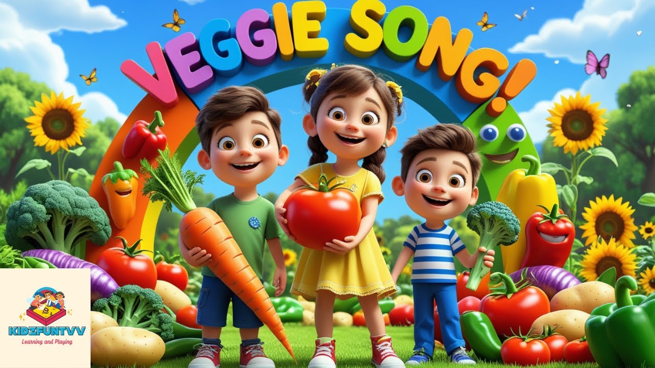 Vegetable Song | Nursery Rhymes & Songs for Kids | @kidzfuntvv - YouTube