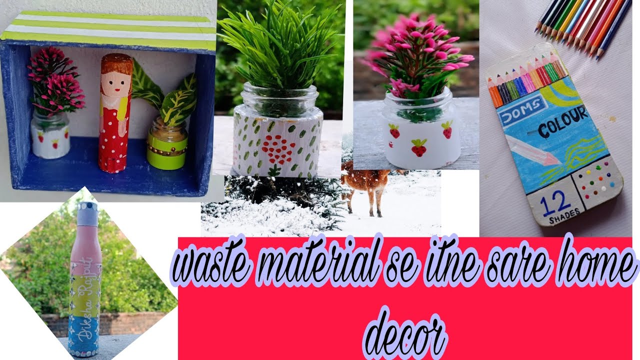 Waste material se itne sare home decor #singhdeeksha #homedecor #craft ...