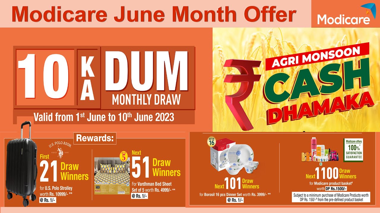Modicare June month offer II Dus Ka Dum Offer ll Latest Offers - YouTube