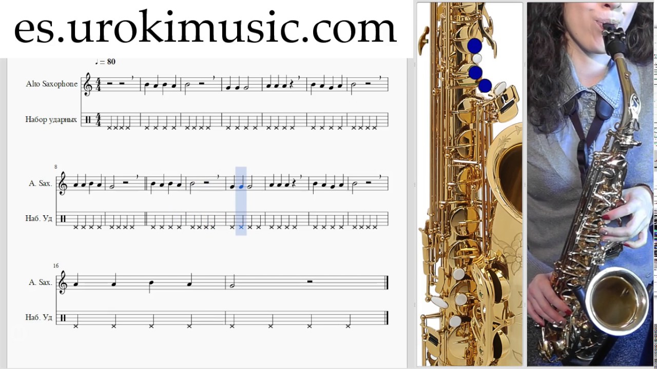 Como Tocar Saxofon contralto C#1 S#1 L#14 Clases Notas Musicales ...