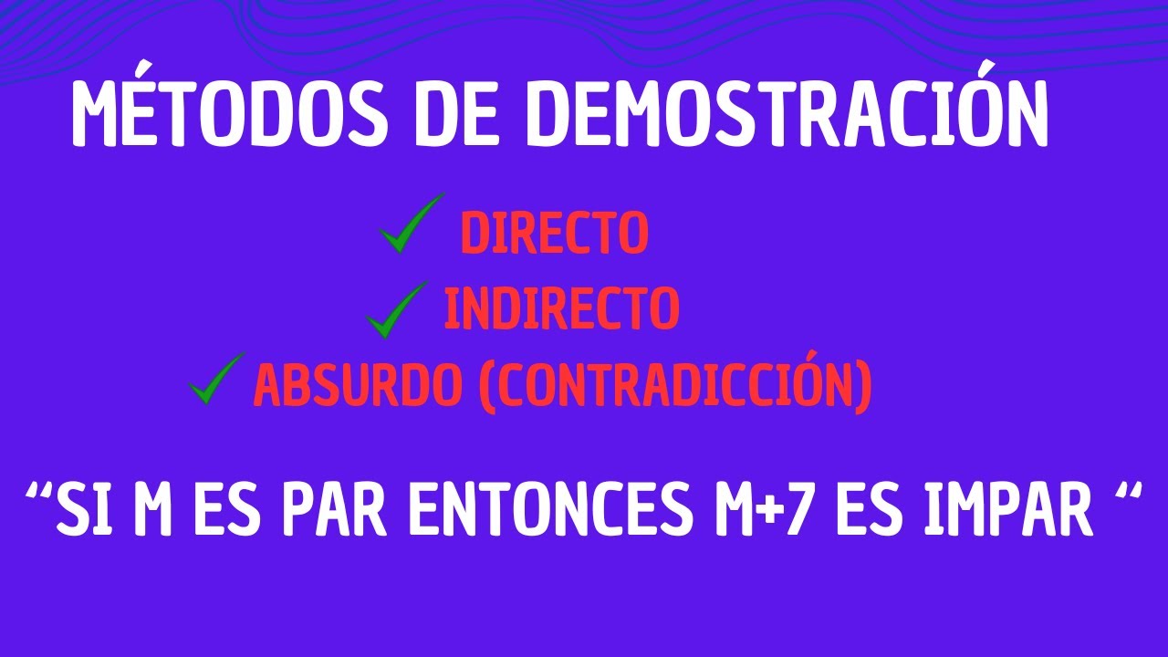 MÉTODOS DE DEMOSTRACIÓN LOGICA PROPOSICIONAL (DIRECTO-INDIRECTO ...