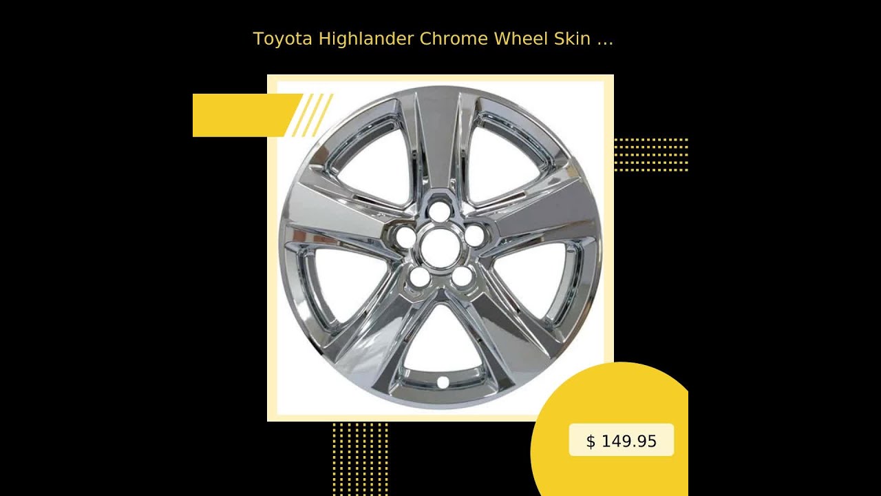 Toyota Highlander Chrome Wheel Skin / Hubcap / Wheel Cover 18" 8977 ...