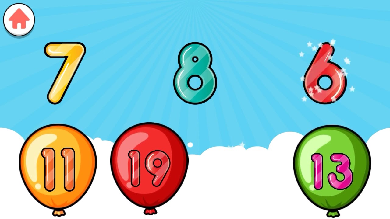 Sequence \match\touch Number 123 with ballon | Sıra \ match \ balon ile ...