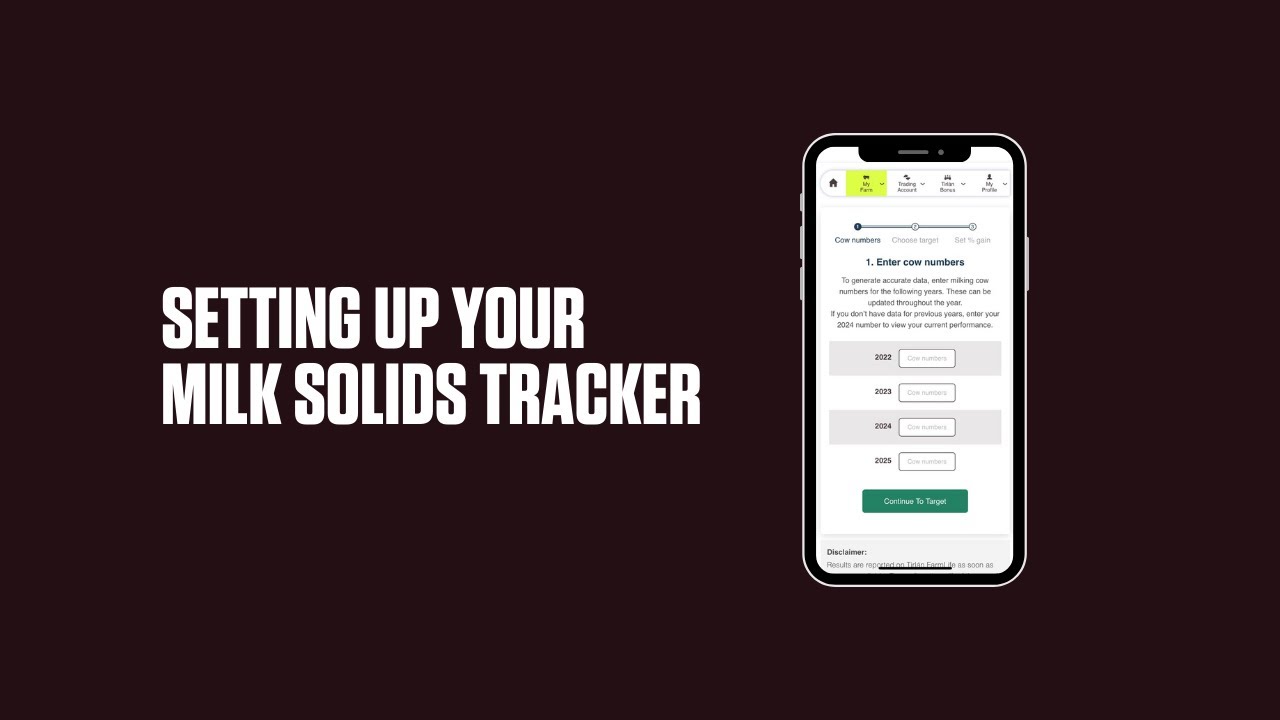 How To Set Up Your Milk Solids Tracker on Mobile - YouTube
