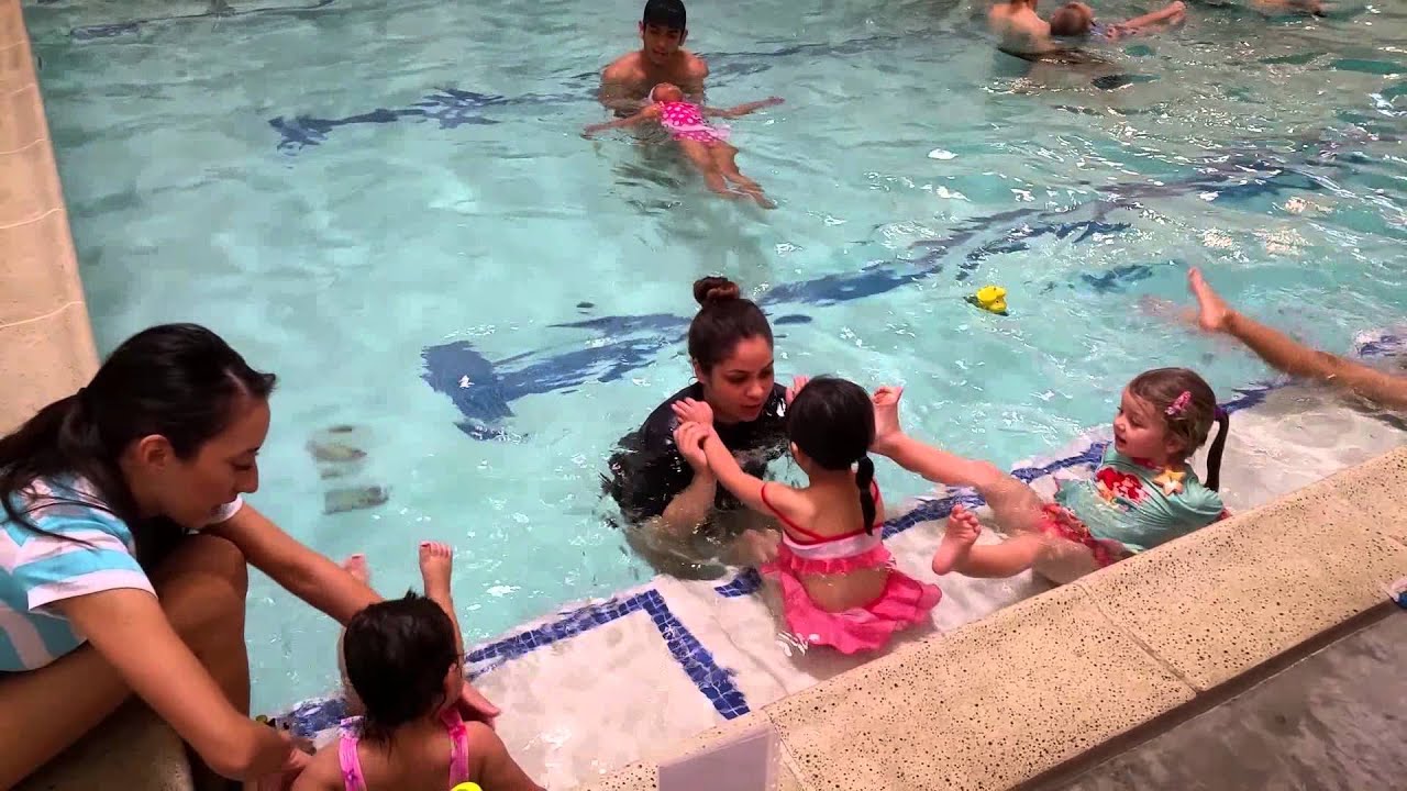 Francine 2nd day swimming at floaties - YouTube