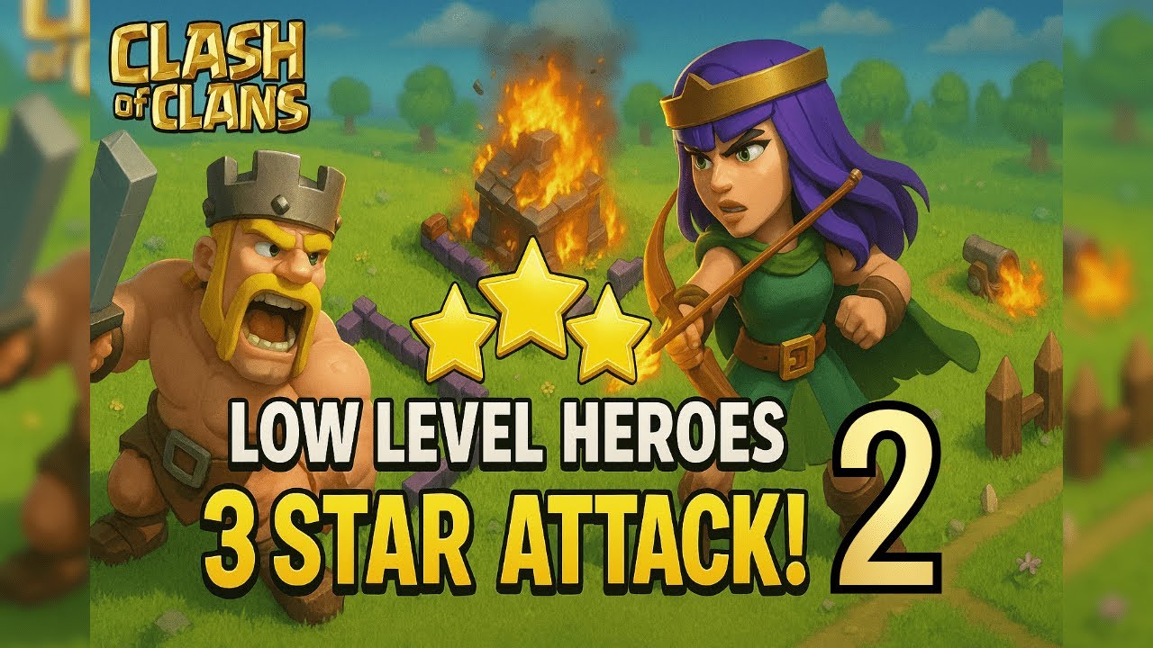 How to Get 3 Stars with Low-Level Heroes and Equipment Part 2| CoC ...