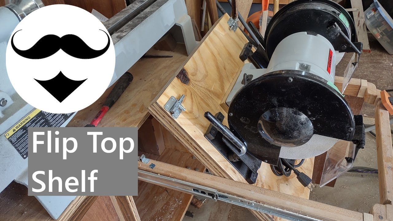 Flip Top Shelf For The Lathe Cart - YouTube