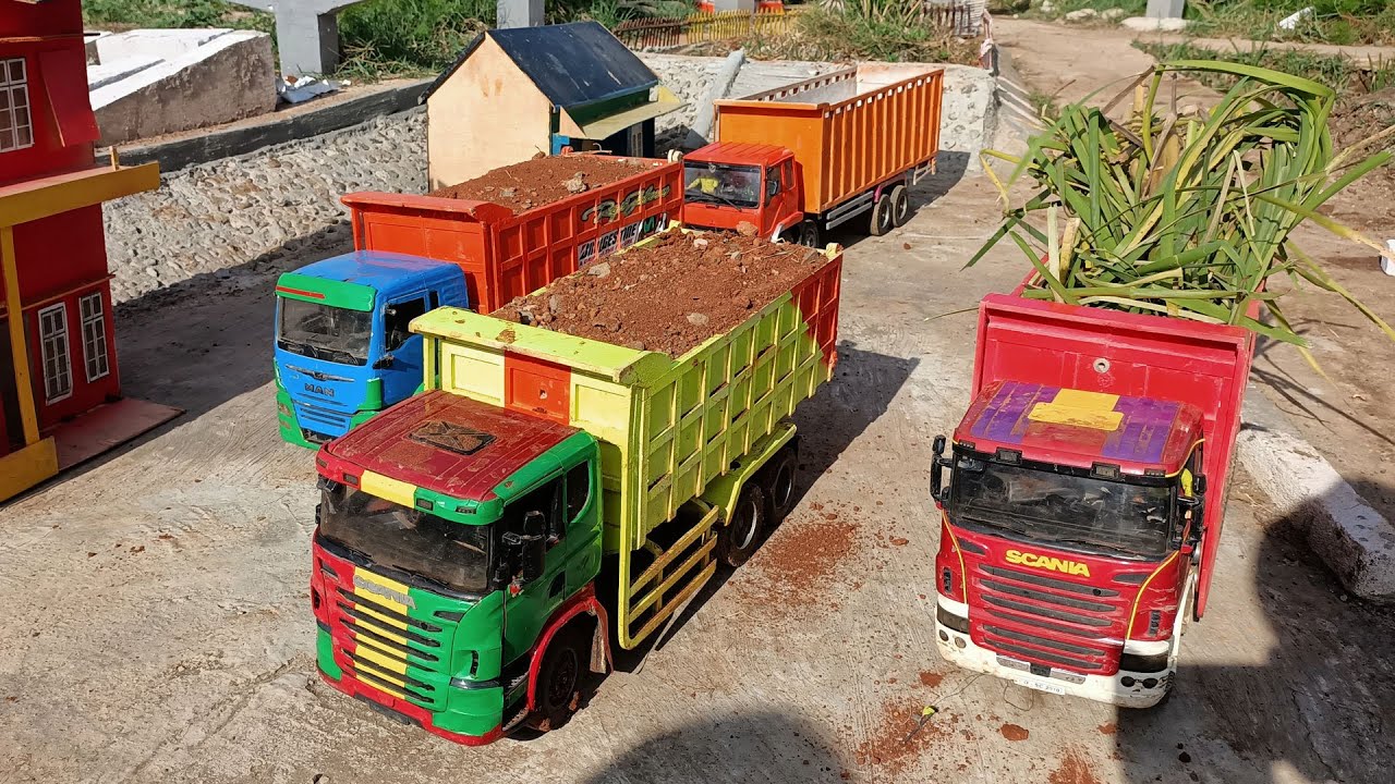 MOBIL TRUK TRONTON SCANIA RC, DUMTRUK MAN, FUSO LONG SASIS, MOBIL REMOT ...