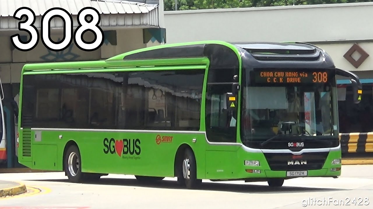 [SMRT] SG1712K on Service 308 - MAN NL323F A22 Gemilang - YouTube