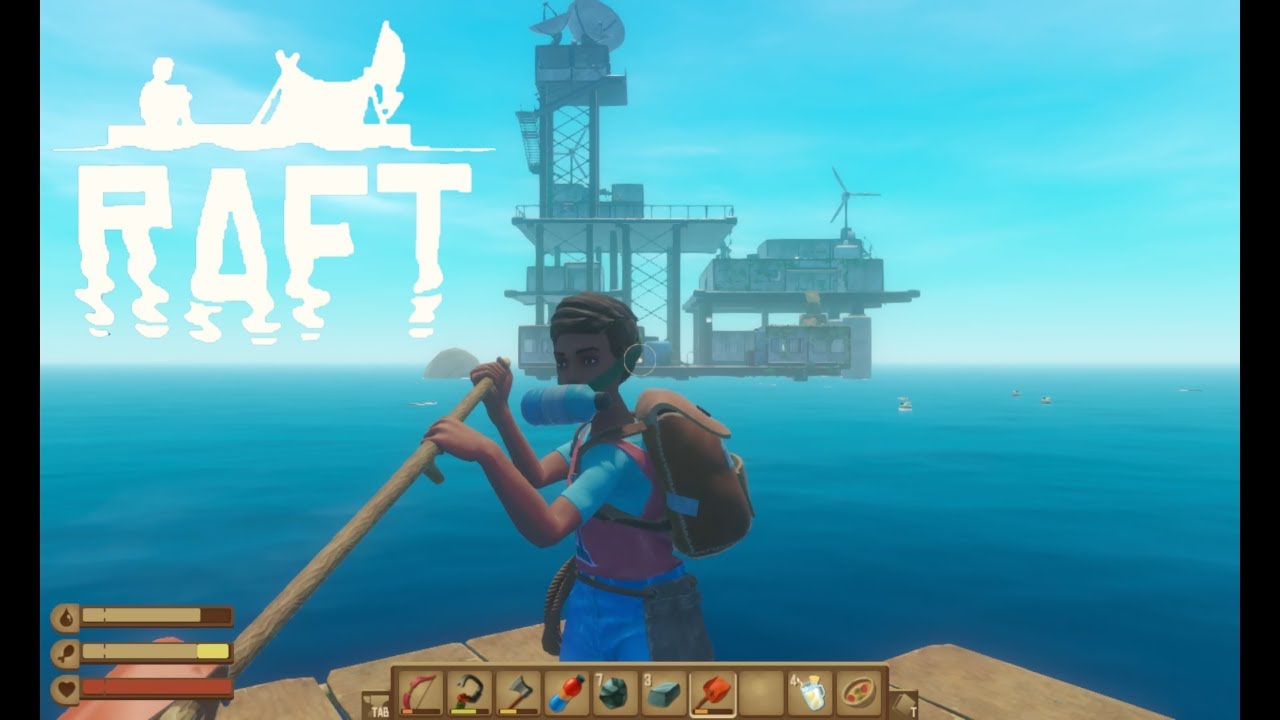 #20【Broken English】Let's play RAFT!【game play】 - YouTube