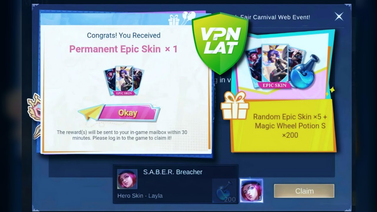 GET FREE EPIC SKINS & CLAIM 200 MAGIC WHEEL POTIONS USING A VPN IN THE ...