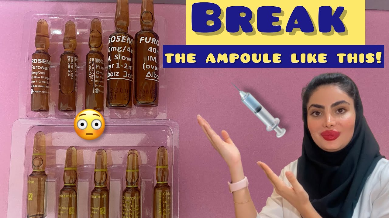 Break the ampoule without cutting your hand😉 - YouTube