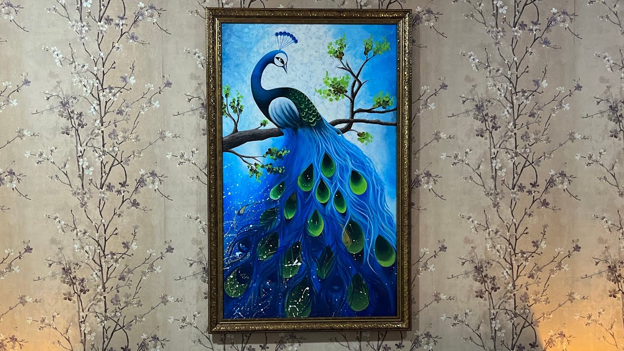 Easy peacock painting 🦚how to paint peacock step by step ☺️like,share ...