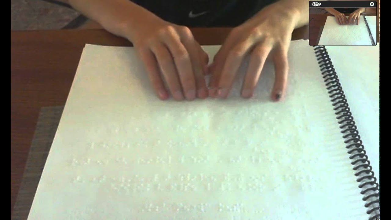 Braille Reading--correcting reading fingering - YouTube
