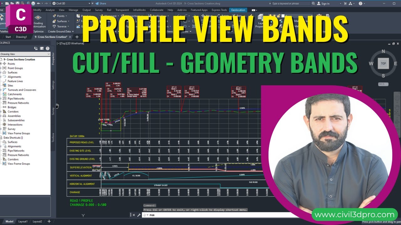 7.11A How to Add Profile View Bands for Design Profiles in Civil 3d ...