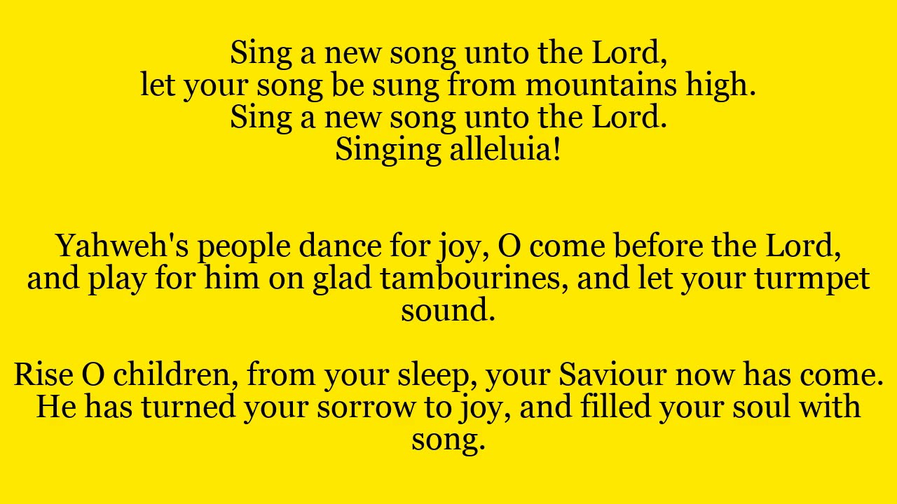 Recessional Hymn: Sing A New Song Unto The Lord - 6th Sunday of Easter ...