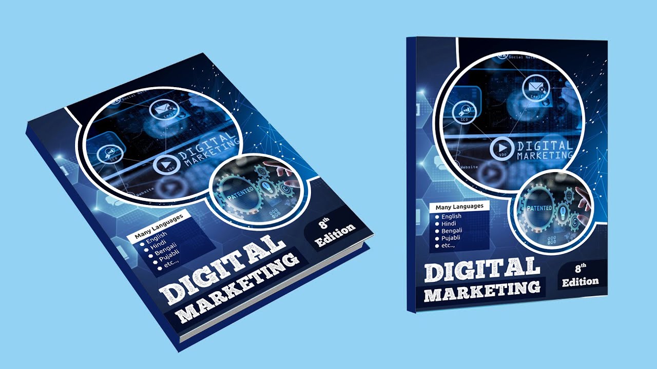 How to make Book Cover Page Design in CorelDraw | Digital Marketing 2 ...