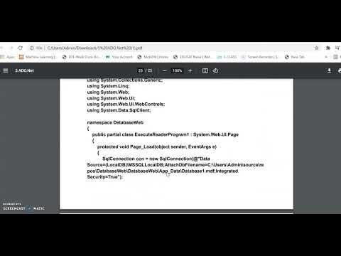 DataReader Object ADO.NET - YouTube