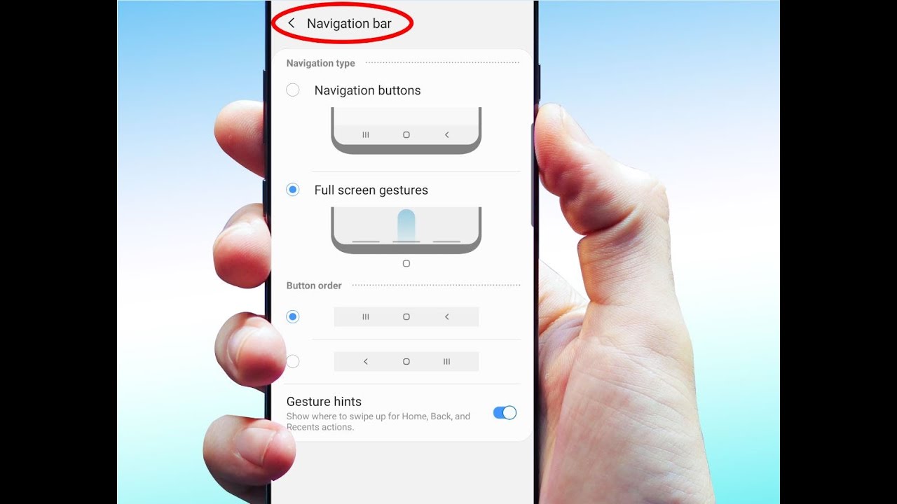 Navigation Bar Gestures of Samsung Galaxy Phone - YouTube
