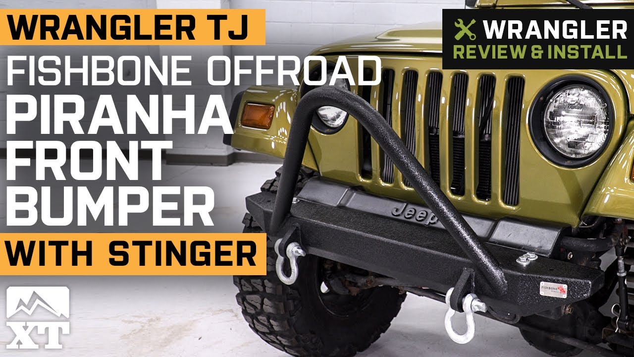 Jeep Wrangler TJ Fishbone Offroad Piranha Front Bumper with Stinger ...
