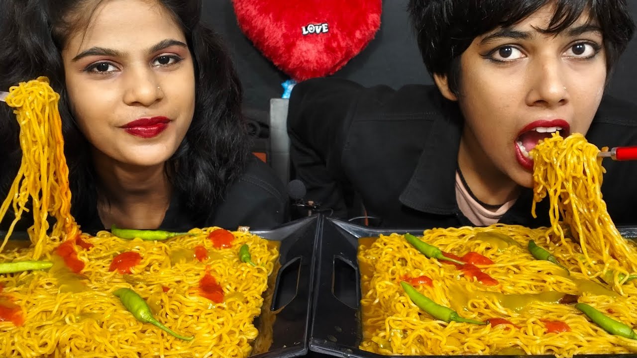 OMG😱 20 Packet Maggie Eating Challenge🥵 | Eating ASMR | Mukbang /Crezy ...