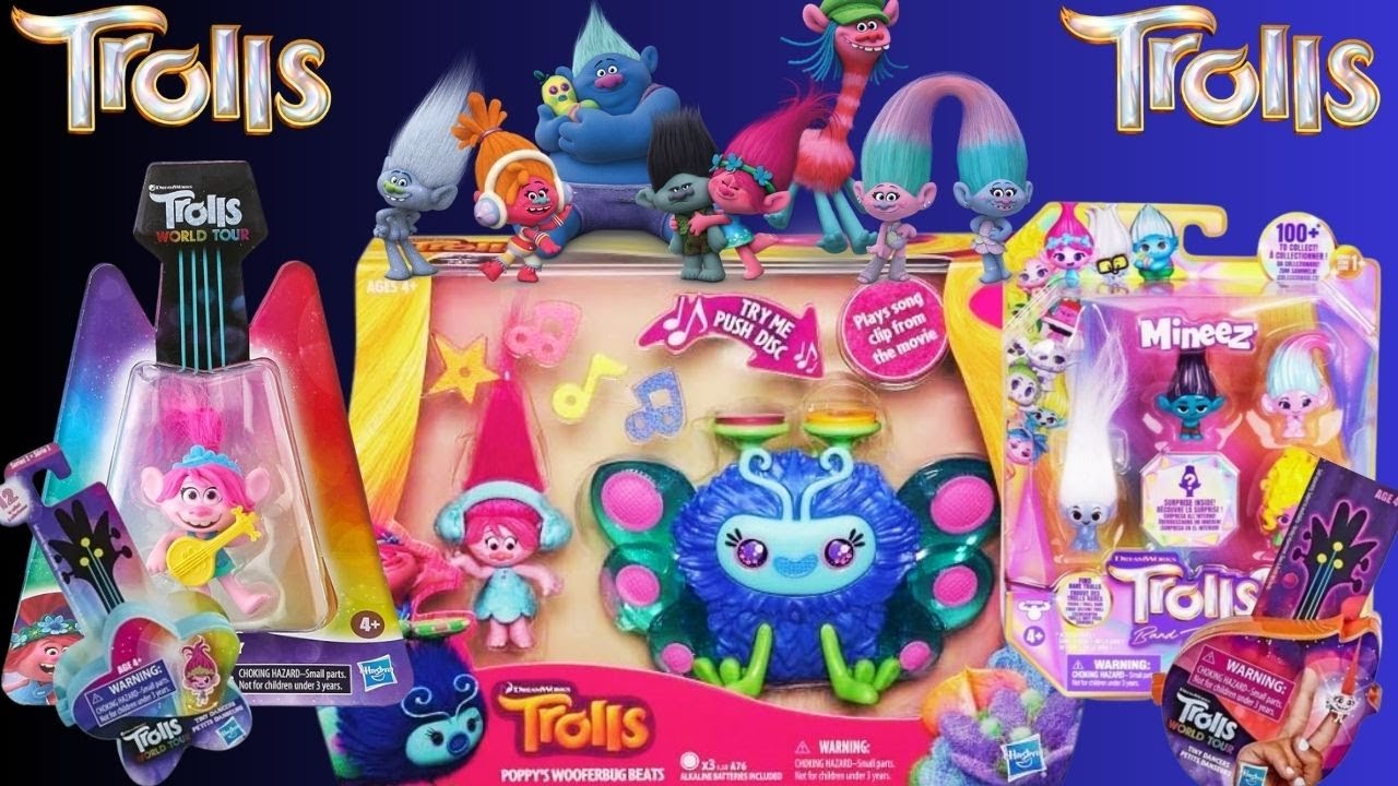 Trolls Movie Toys Collection opening | Trolls Band Together | Trolls ...