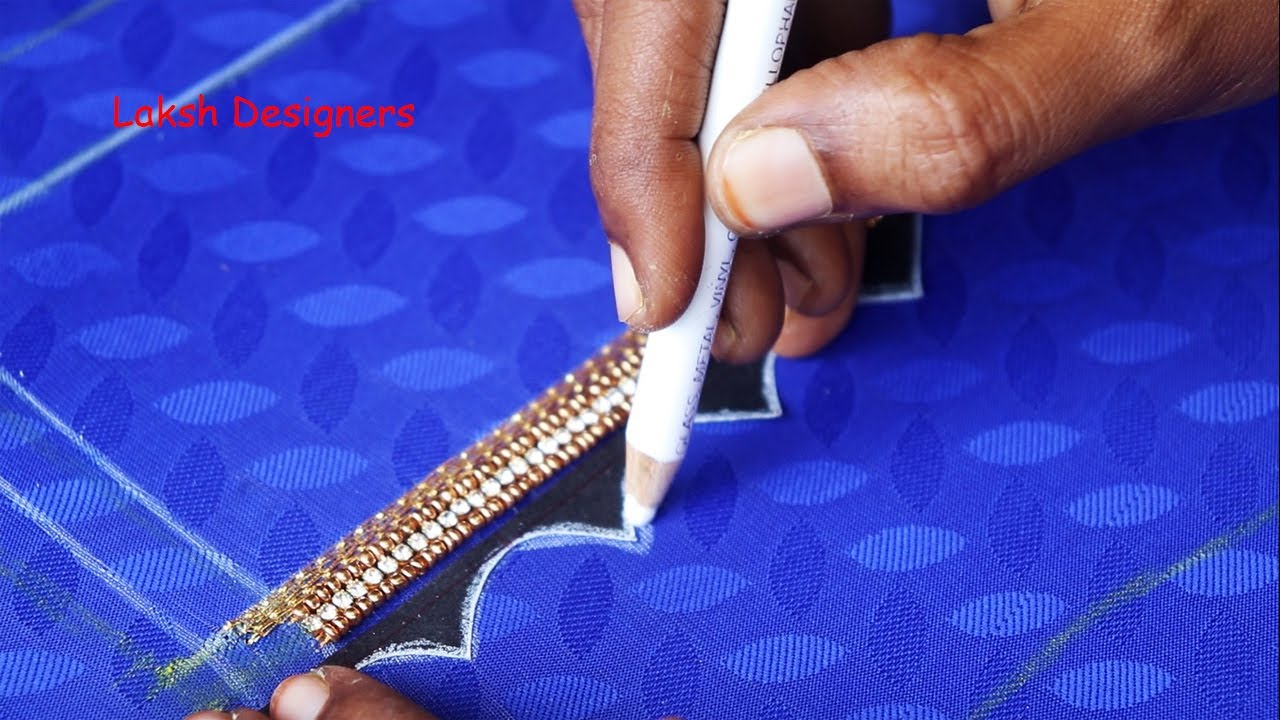 1200 rs aari work blouse front neck design / simple aari work neck ...