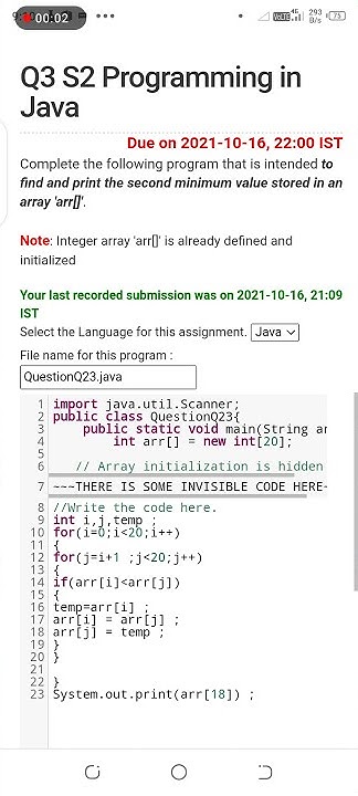 Q3 S2 programming in java - YouTube