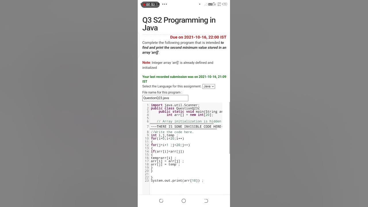 Q3 S2 programming in java - YouTube