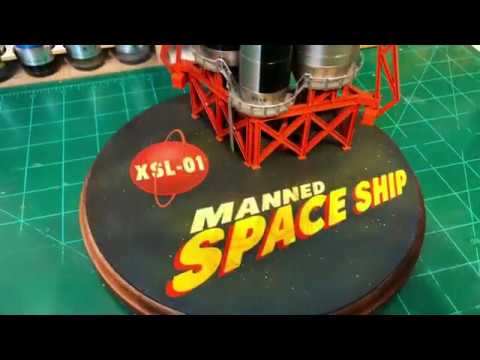 1957 Revell XSL-01 Manned Space Ship Build Part 4: Finale - YouTube